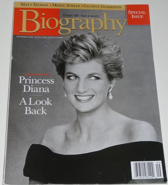 BIOGRAPHY MAGAZINE SPECIAL Issue September 1998 Princess Diana A Look ...