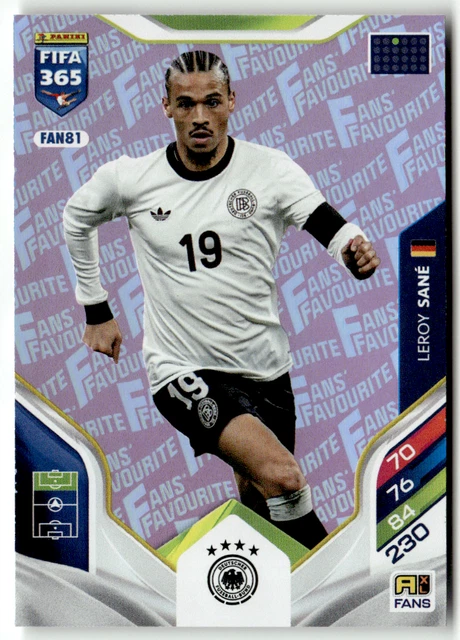 PANINI ADRENALYN XL FIFA 365 2026 No. FAN81 Leroy Sane Fans Favourites ...