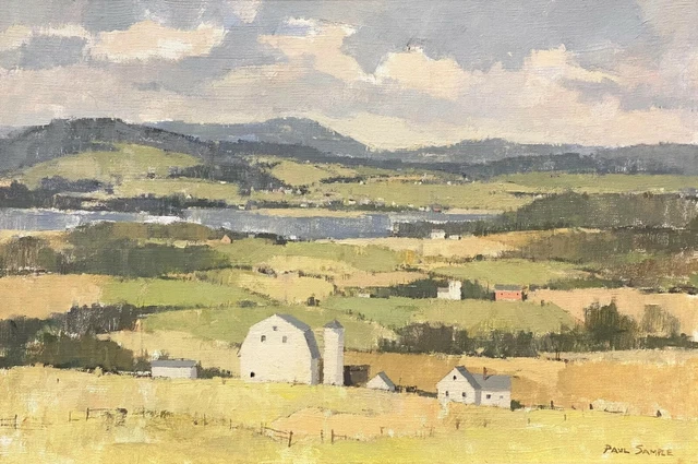 PAUL STARRETT SAMPLE Oil Painting of a New England Landscape, Extensive ...
