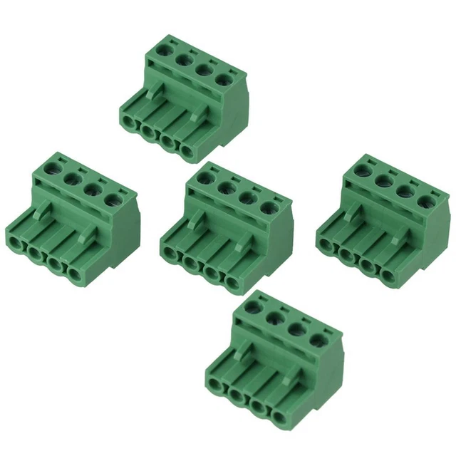 5 PCS 4 Pin PCB Screw PCB Mount Terminal Connector Communication ...