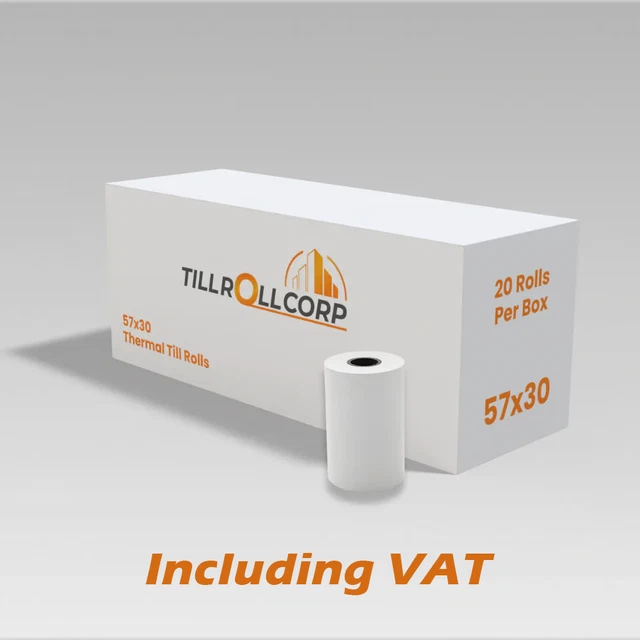 SUMUP THERMAL TILL Rolls 57x30 Receipt Paper 40 Rolls For POS Systems £ ...