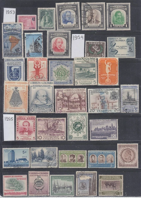 COLOMBIA A MINT and used collection 1953-1958 mostly sound £7.12 ...