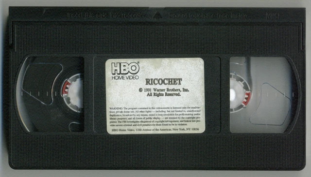 RICOCHET; VHS 1991 HBO Video £7.49 - PicClick UK