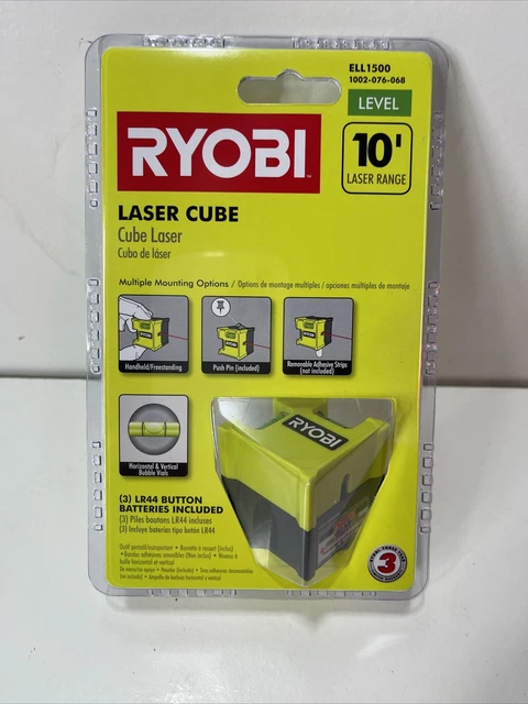 RYOBI LASER LINE Level small cube spirit level ELL1500 £26.00 - PicClick UK