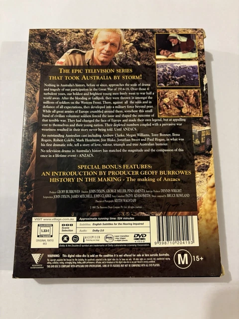 ANZACS DVD MINI Series Paul Hogan Andrew Clarke 1985 - Free Aus Post! £ ...