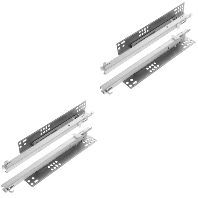 2 RAIL HIDDEN Cabinet Rails Drawer Runners Drawerslides £37.69 ...