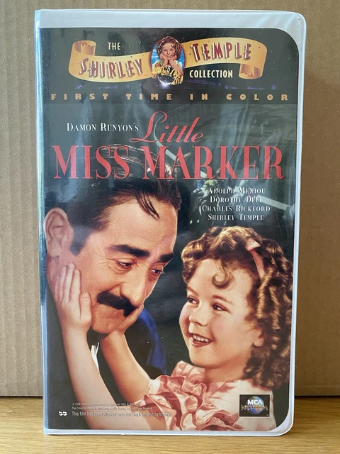 LITTLE MISS MARKER (VHS, 1999, Clamshell) Shirley Temple Vintage Disney ...
