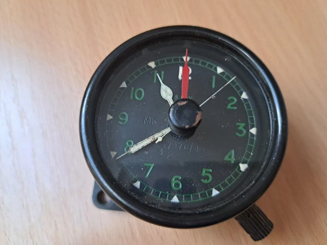 VINTAGE RAF WW2 Cockpit Clock 12 hour Mk2D 6A/1275 £122.00 - PicClick UK