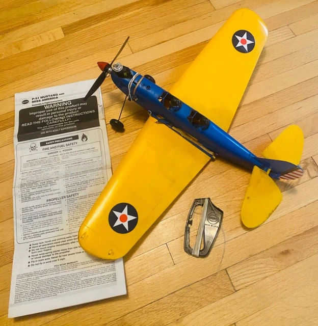 VINTAGE COX PT-19 Flight Trainer Fuel Powered Tether Airplane Control ...
