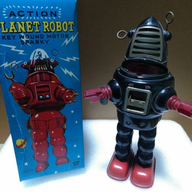 PLANET ROBOT TIN Toy Wind Up Timepiece Vintage Japanese Collectible ...