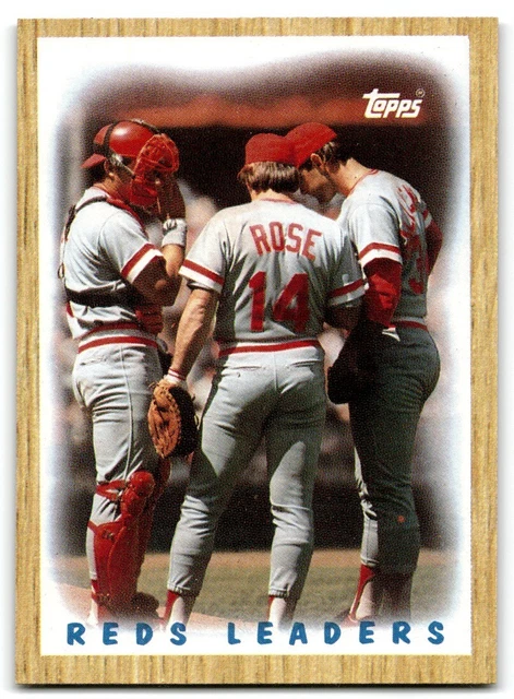 1987 TOPPS REDS Leaders - Pete Rose/Bill Gullickson/Bo Diaz Cincinnati ...