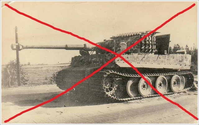 FOTO/PHOTO 793,PANZER,TANK, WW2, Tiger I, Ketten als Zusatzpanzerung ...