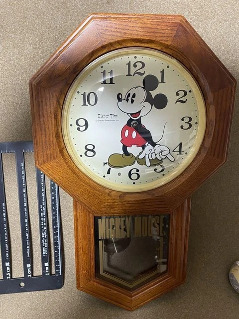 DISNEY MICKEY MOUSE Pendulum Wall Clock Disney Time $289.00 - PicClick