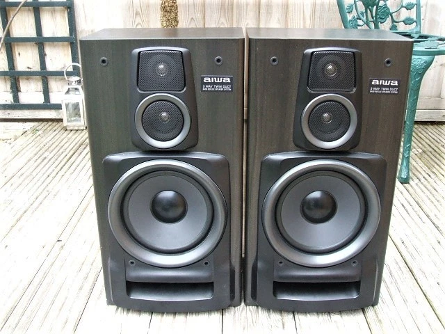 AIWA SX-Z9400 3 Way Twin Duct Bass Reflex Speaker System .Black. 6 Ohms "Pa" £24.99 - PicClick UK