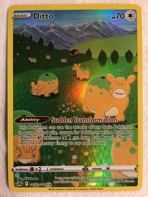 DITTO CROWN ZENITH - Galarian Gallery Pokémon TCG GG22/GG70 Holo Ultra ...