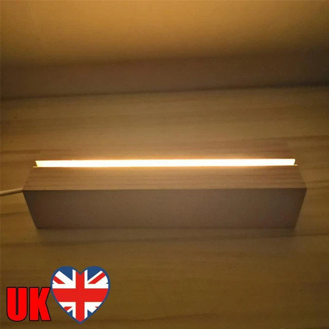 SOLID WOOD LED Base 400mAh Wood Light Display Base for Resin Acrylic ...