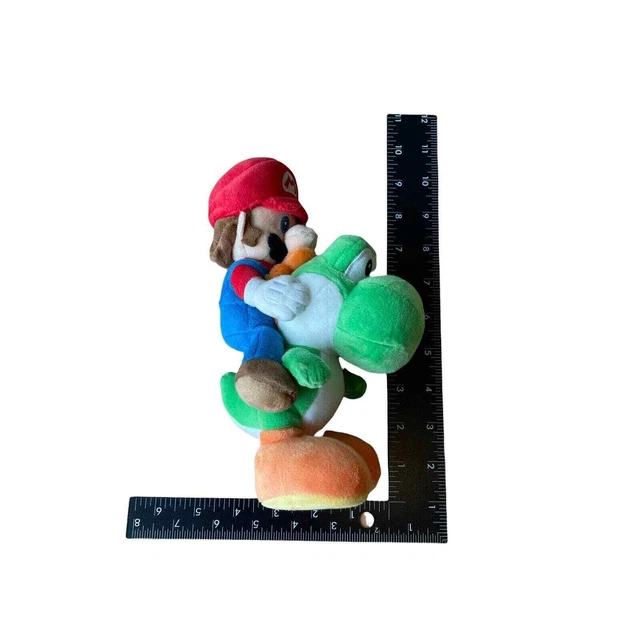 *OFFICIAL MARIO RIDING YOSHI Super Mario Bros 8" Plush San-Ei (Mario ...