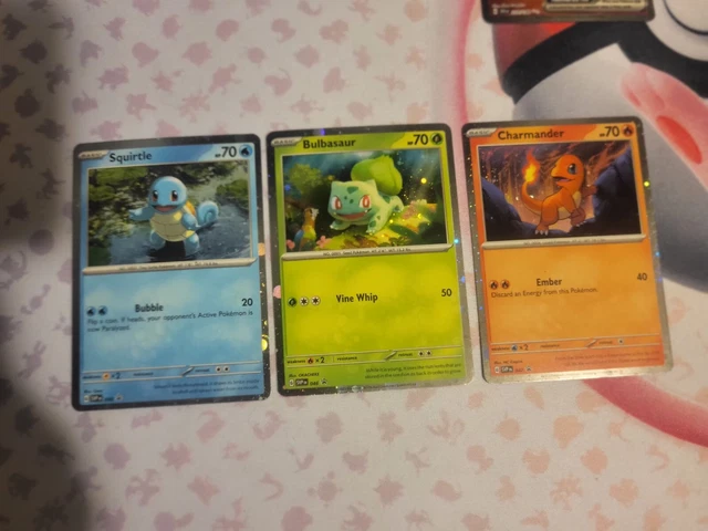 POKÉMON - CHARMANDER Squirtle Bulbasaur SVP 046 047 048 - 151 Promo set ...