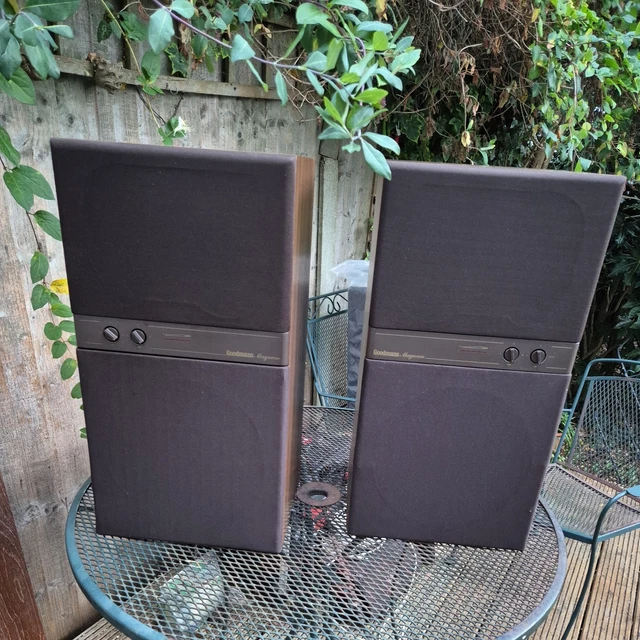 VINTAGE GOODMANS MAGNUM Speakers Working Reconned Great Condirion £104. ...
