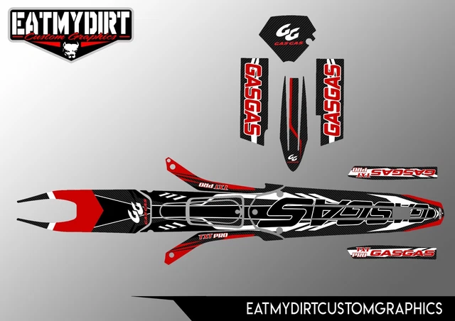 POUR GASGAS TXT Pro 2008-2010 Personnalisé Graphique Kit Trials ...