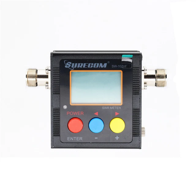 SW-102 HF 1.5-70MHZ Antenna Digital Power &SWR Meter for Portable Two ...