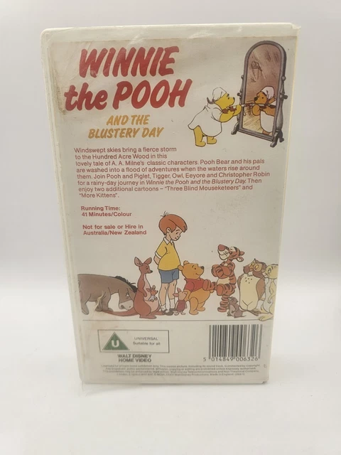 WINNIE THE POOH & The Blustery Day VHS - PAL UK Disney Animation ...