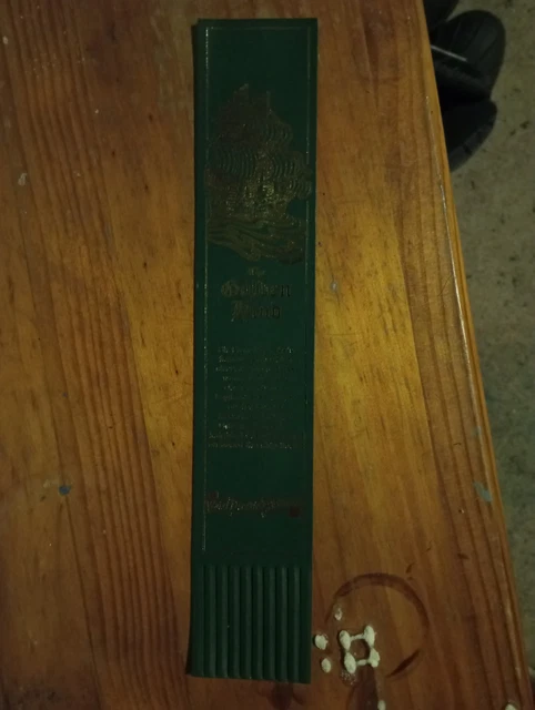 GREEN LEATHER BOOKMARK The Golden Hind Sir Francis Drake Ship History ...