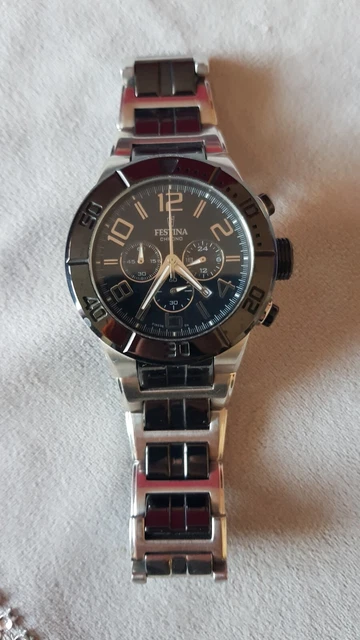 FESTINA F16576 CHRONOGRAPH Herren Uhr Edelstahl Keramik edel cool guter ...
