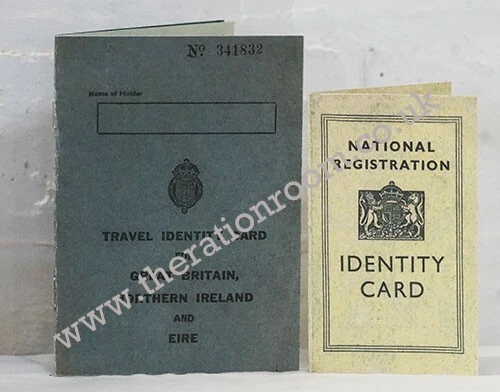 1940'S-WW2-REENACTMENT MUSUEMREPLICA TRAVEL DOCUMENT-ID CARD 2 piece ...