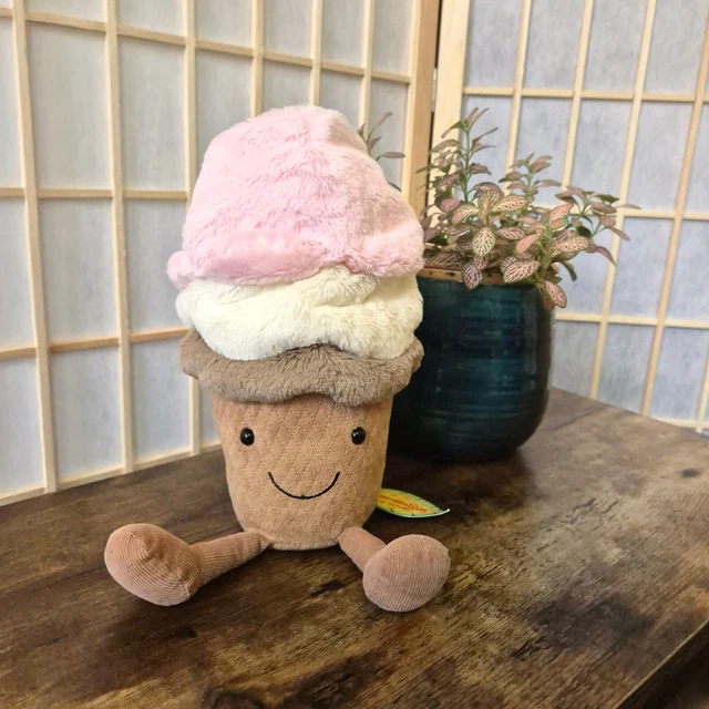 JELLYCAT NEAPOLITAN AMUSEABLE Ice Cream - Original Medium size - rare ...