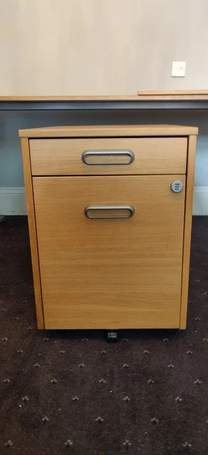 IKEA GALANT OAK Veneered Under Desk Drawer Unit £10.00 - PicClick UK