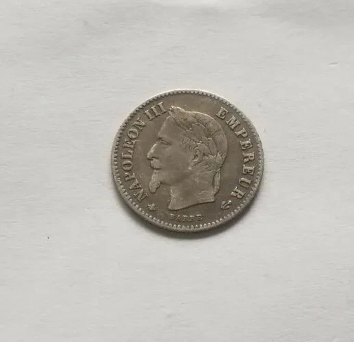 20 CENTIMES NAPOLÉON III, tête laurée, grand module 1867 A Paris Argent TTB+/SUP EUR 13,50 ...