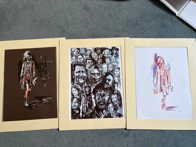 THREE THE WALKING Dead Posters From My Original ARTWORK A3 pens movies ...