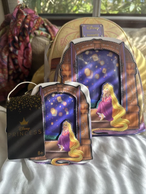 LOUNGEFLY DISNEY TANGLED Rapunzel Lenticular Lantern Mini Backpack And ...