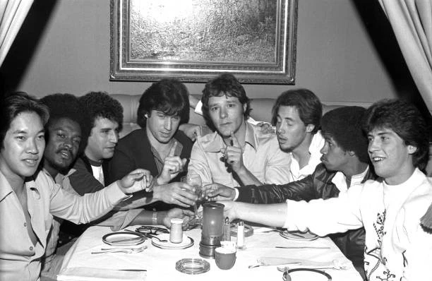 CHRIS MULKEY PICTURED cast mates Peter Kwong Hsehimu Michael Tucci- Old ...