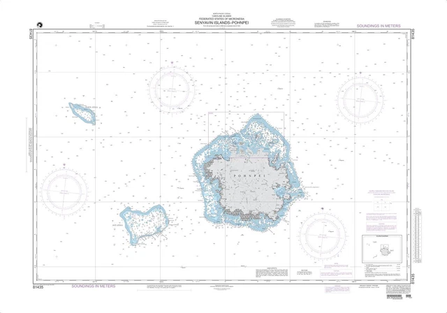 SENYAVIN ISLANDS - Pohnpei | NGA Chart 81435 $34.50 - PicClick CA