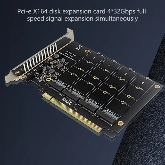 2X(4 DISQUES NVME RAID PCI-E X16 Card Array Carte D'Extension ...
