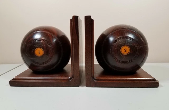 THOMAS TAYLOR GLASGOW Lawn Bowl Bookends Official I.B.B 1951 Stamp £202 ...