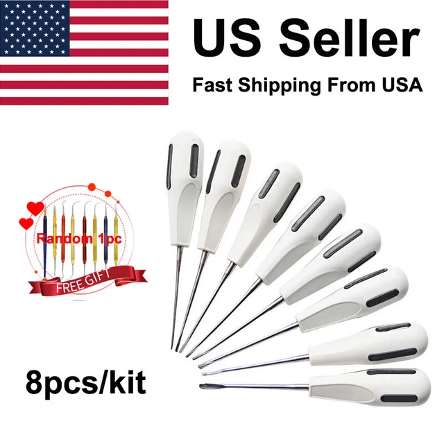 DENTAL LUXATING ELEVATORS 8PCS Periotome Luxation Root Extracting ...