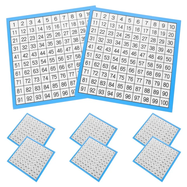 10 SHEETS MATH Charts Number Chart Hundreds Chart Math Tables Math ...