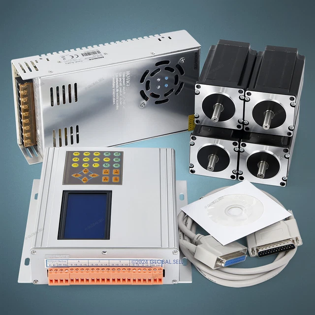 4 Axis Cnc Kit Tb6600 Hb Nema23 389oz In Motor 24v Psu For Diy Router Plasma 847 69 Picclick Au