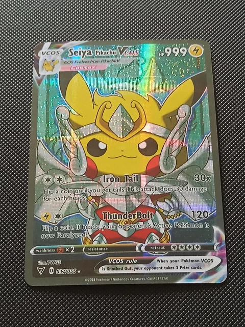 PIKACHU POKEMON SAINT Seiya Chevalier Zodiaque Pika Carte Card Holo ...