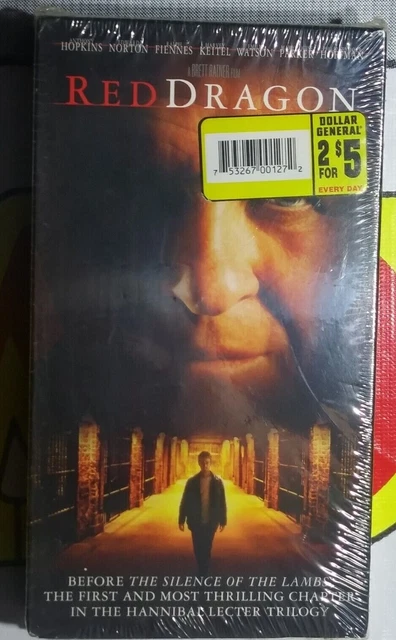 SEALED VHS - Red Dragon - Hannibal Lecter Anthony Hopkins Horror Movie ...