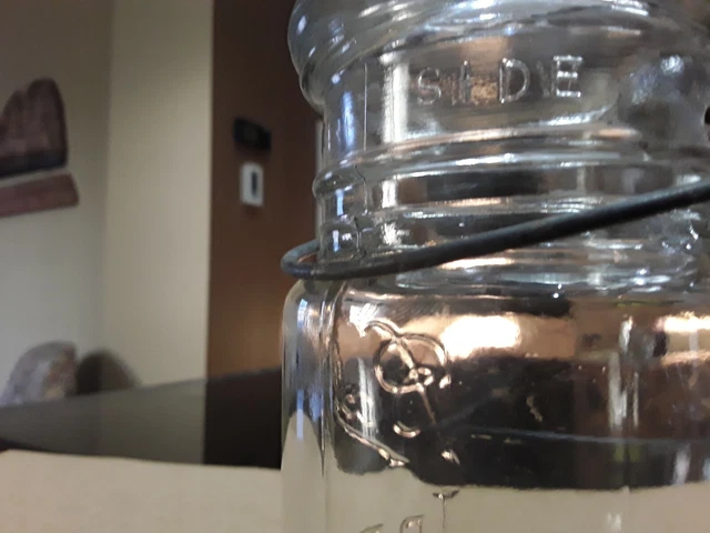 VINTAGE BALL IDEAL Wire Lock Mason Jar Wire Side Glass Food Storage ...