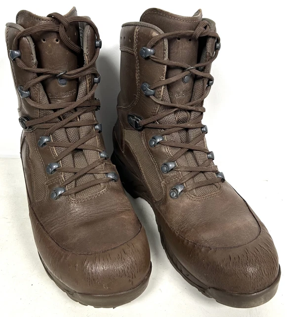 BRITISH MILITARY ISSUE HAIX Brown Leather High Liability Combat Patrol ...