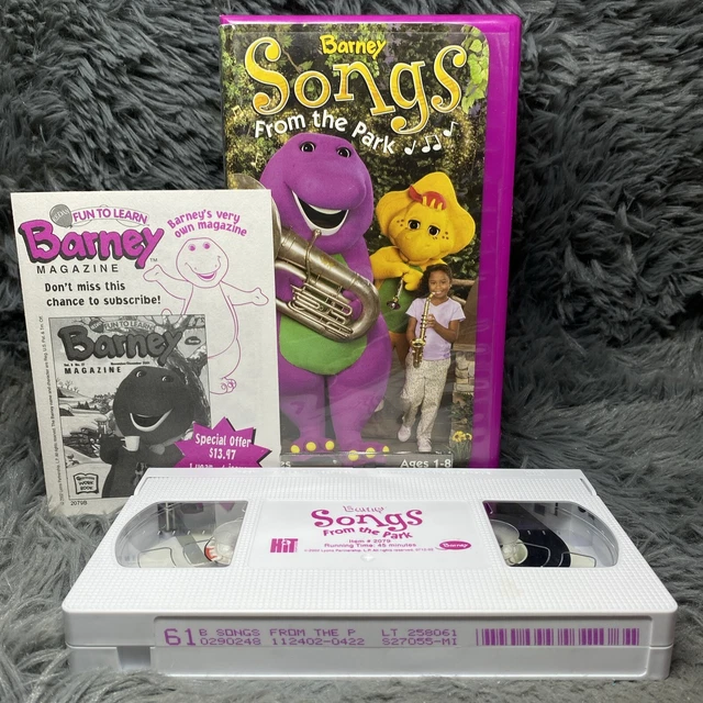 BARNEY FRIENDS - Songs From The Park VHS 2003 Purple Clamshell Cartoon ...