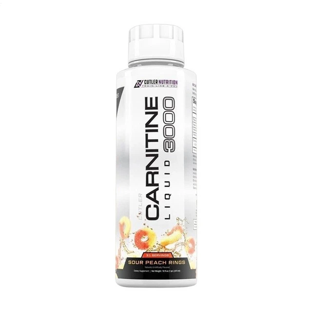 CUTLER NUTRITION LIQUID Carnitine 3000mg Sour Gummy Worm 31 Servings ...