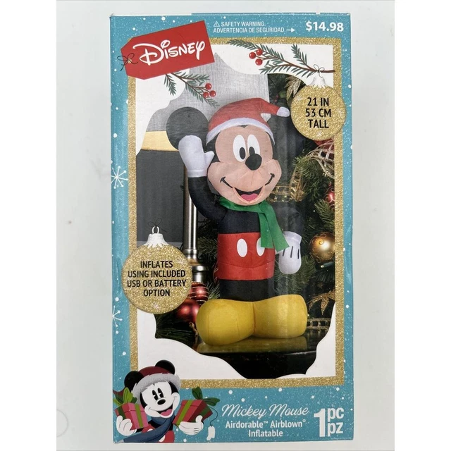 GEMMY DISNEY AIRBLOWN Inflatable 21" Waving Mickey Mouse Indoor Use USB ...