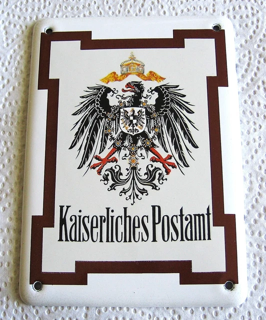 EMAILLE SCHILD - Kaiserliches Postamt - Edition 500 Jahre Post EUR 19 ...
