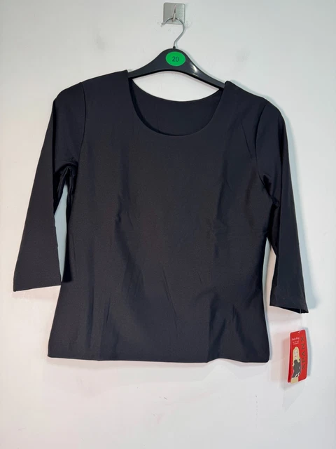 SPANX TOP SIZE Large UK 14-16 Black Bod-a-Bing Shaping Tummy Lined Smooth £15.00 - PicClick UK